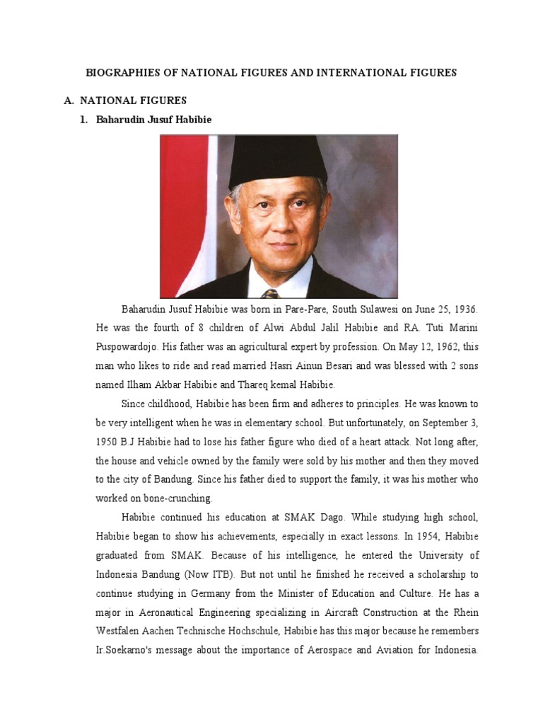 Biographies of Indonesian National Figures | PDF