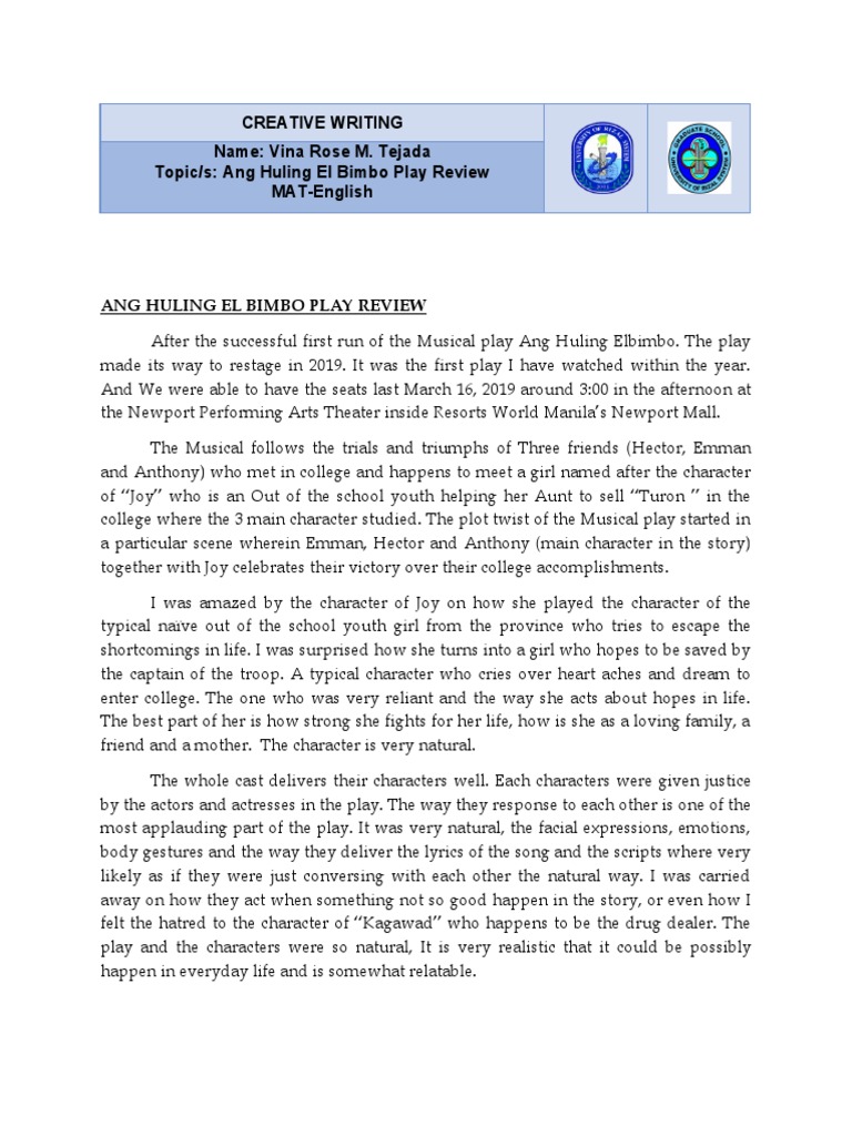 Ang Huling El Bimbo Play Review | PDF