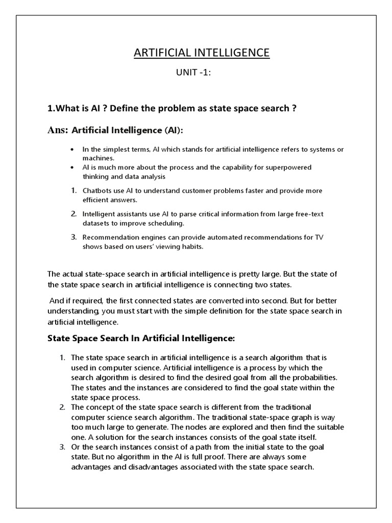 Artificial Intelligence | PDF | Artificial Intelligence | Intelligence (AI) & Semantics