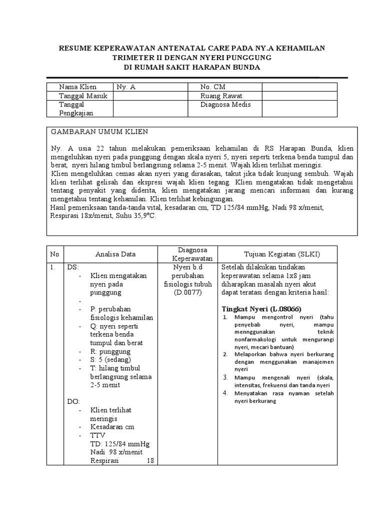 Resume ANC Trimester II | PDF