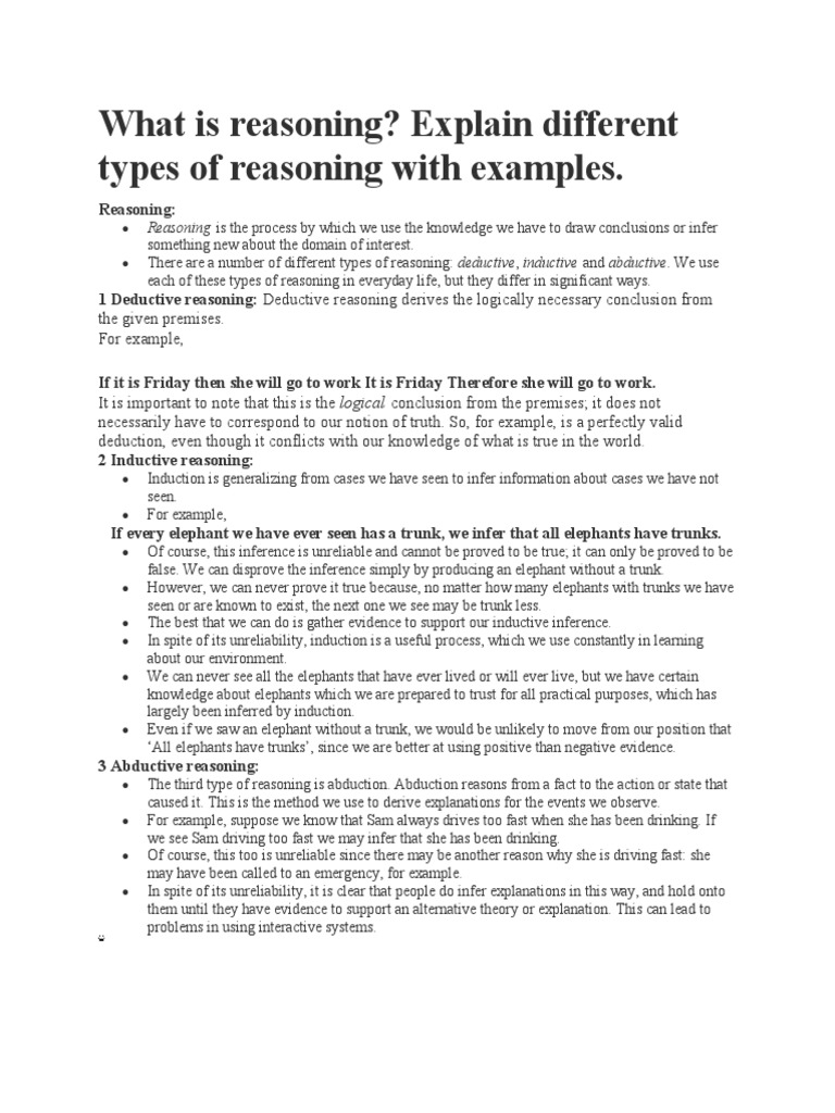 Hci Lec Reasoning | PDF | Inference | Deductive Reasoning Hci Lec Reasoning | PDF | Inference | Deductive Reasoning