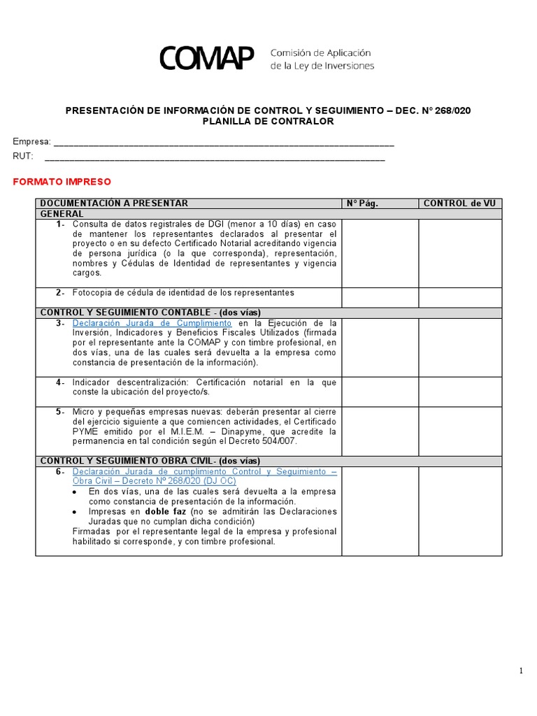 Planilla-De-Contralor C&S 268 | PDF | Factura | Microsoft Excel