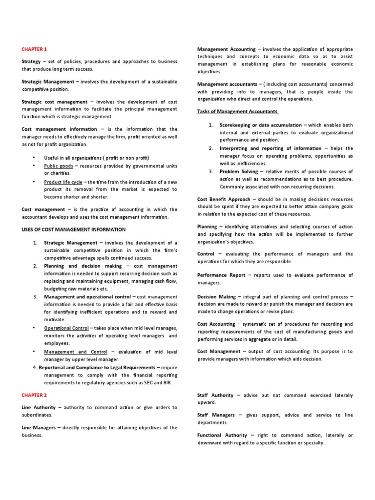 Strategic Cost Management | PDF | Strategic Management | Management Accounting