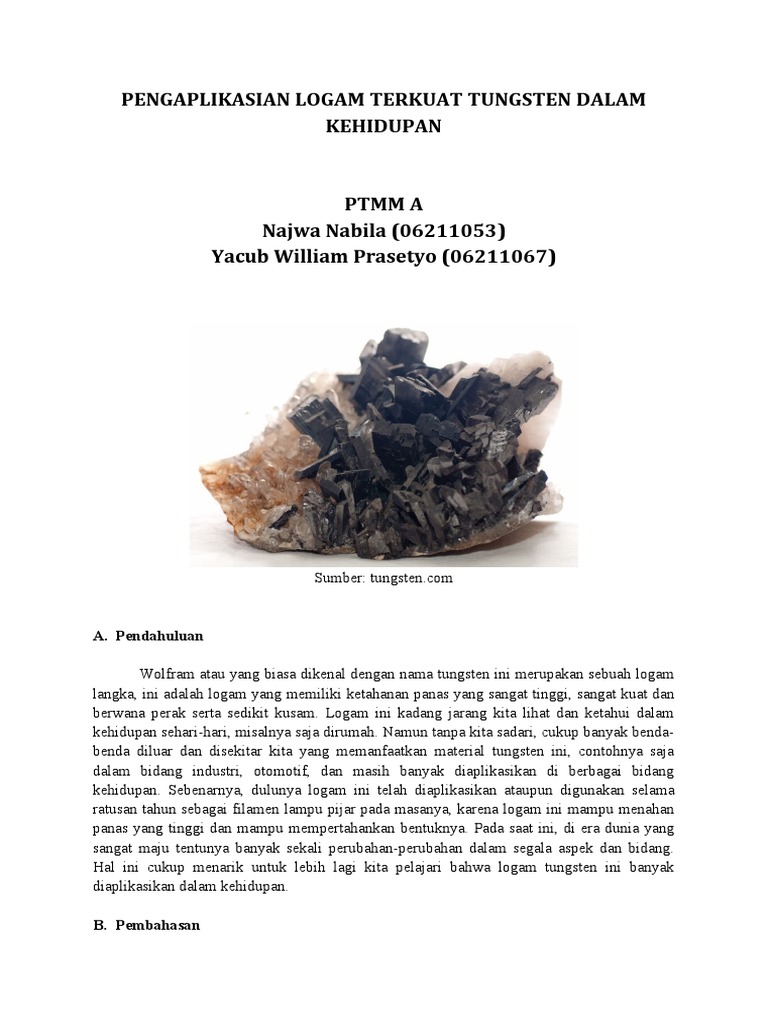 Tungsten | PDF