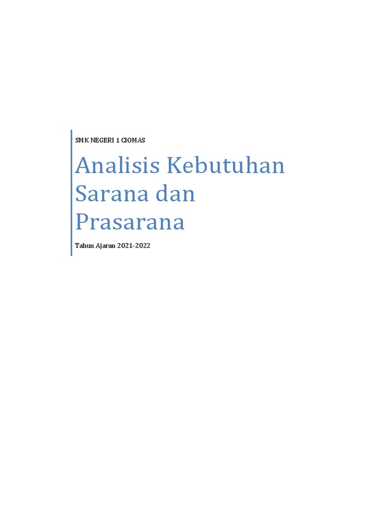 Analisis SWOT Sarpras | PDF