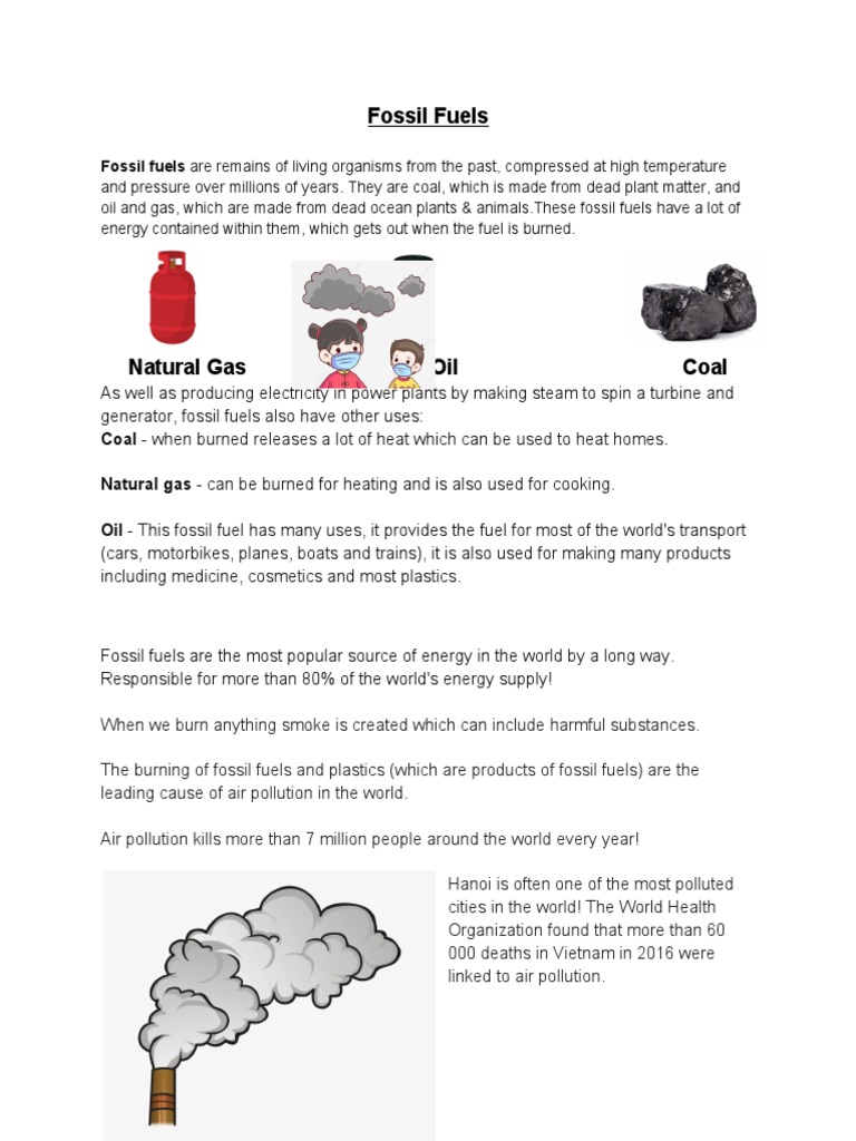 Grade 7 - Fossil Fuels | Download Free PDF | Fuels | Fossil Fuels