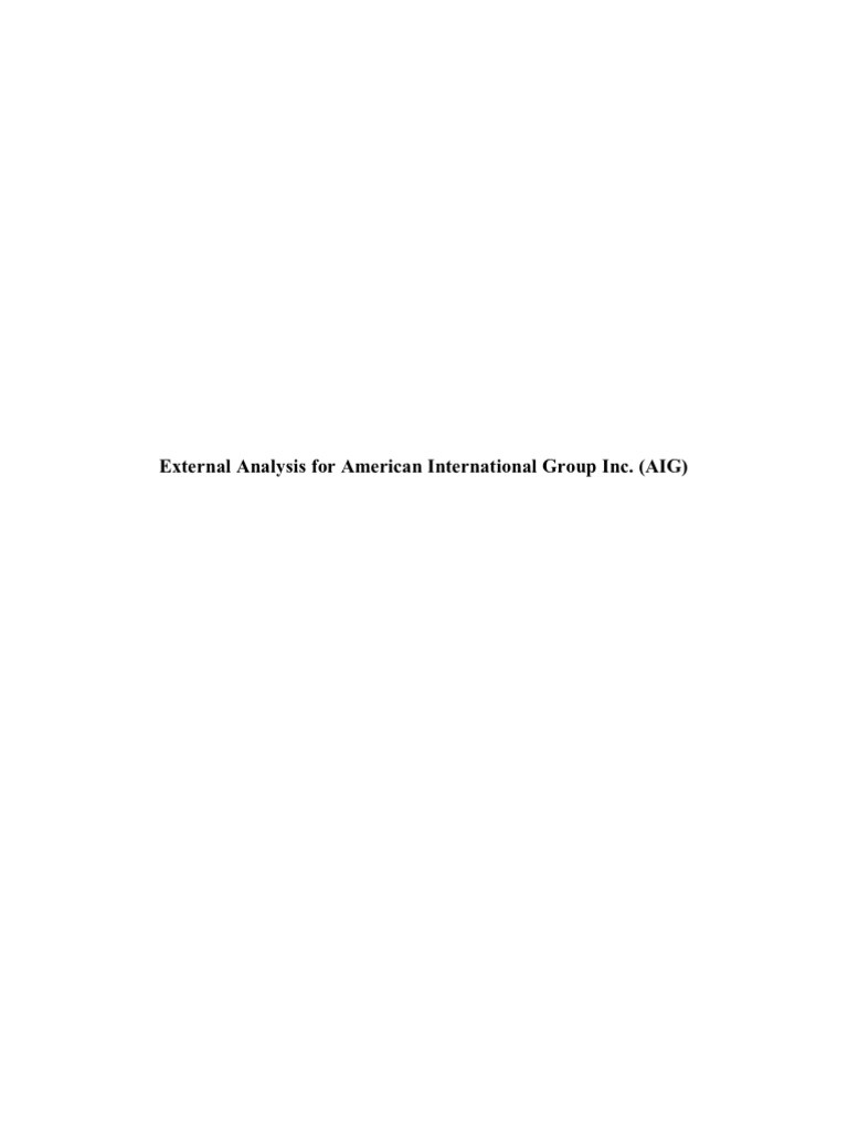 AIG | PDF | American International Group | Insurance