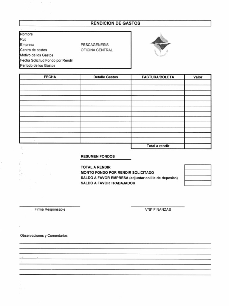 Rendicion de Gastos - 0001 | PDF