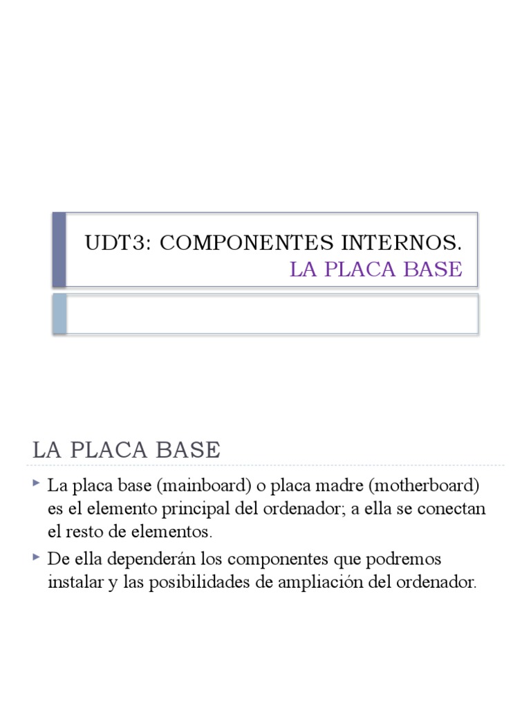 Udt3.2 La Placa Base | PDF | Bios | USB