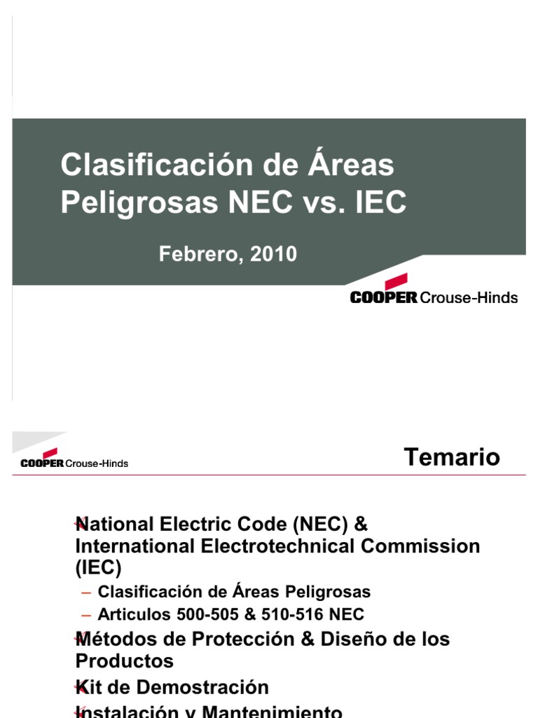Clasificacion Areas Peligrosas NEC vs. IEC Feb-10 | PDF | Gas natural ...