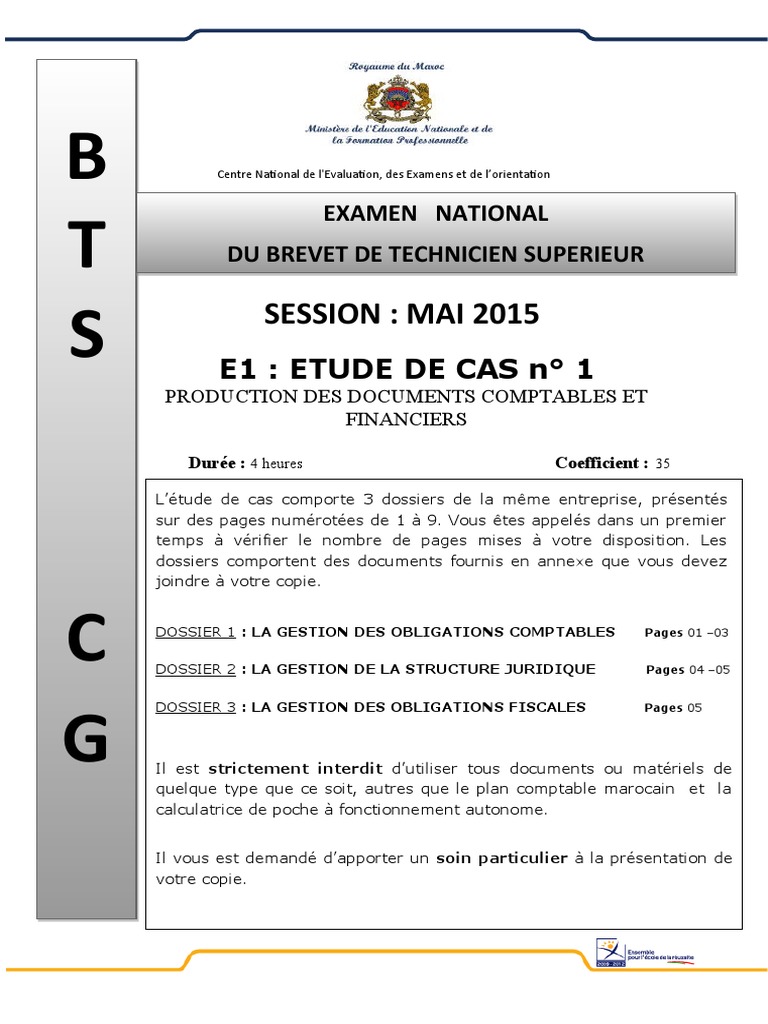 Page de Garde Principal E1 | PDF | Finance et gestion monétaire