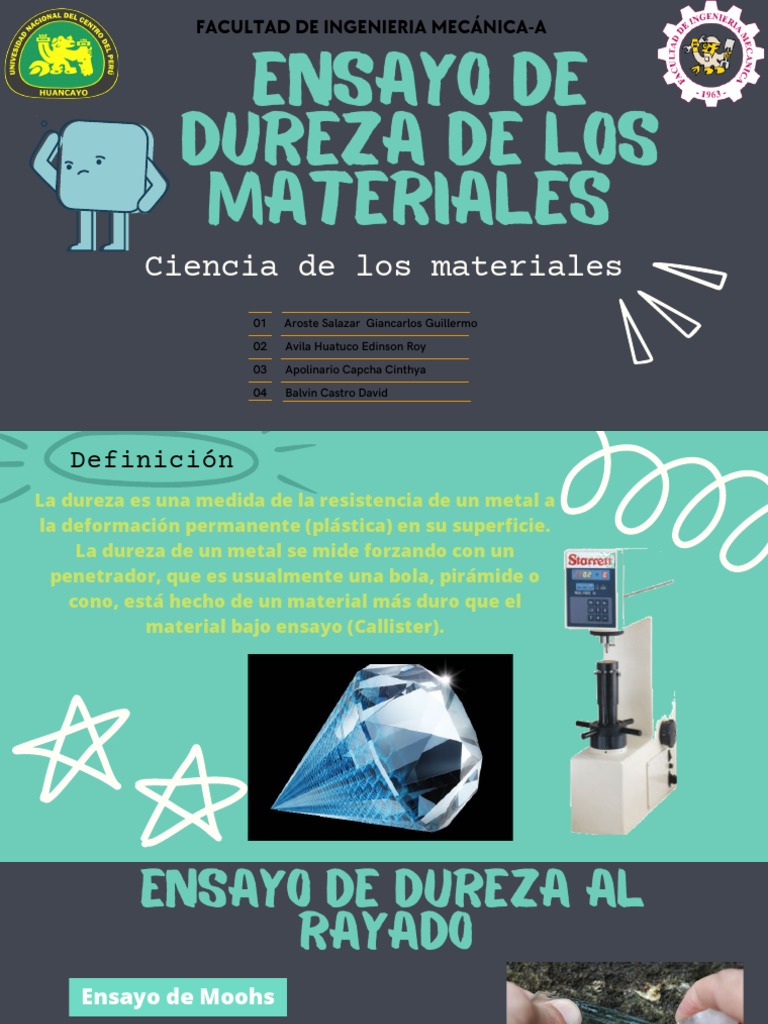 Ensayo de Dureza | Descargar gratis PDF | Dureza | Materiales