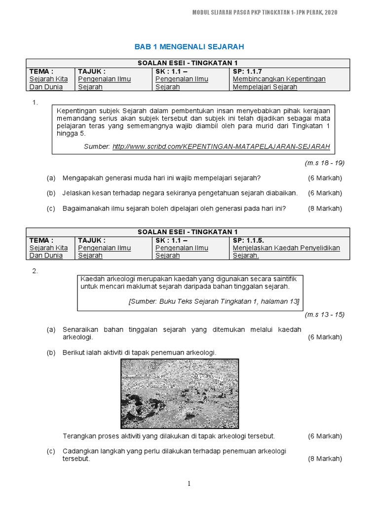 171 Esei Tingkatan 1-7-11 | PDF
