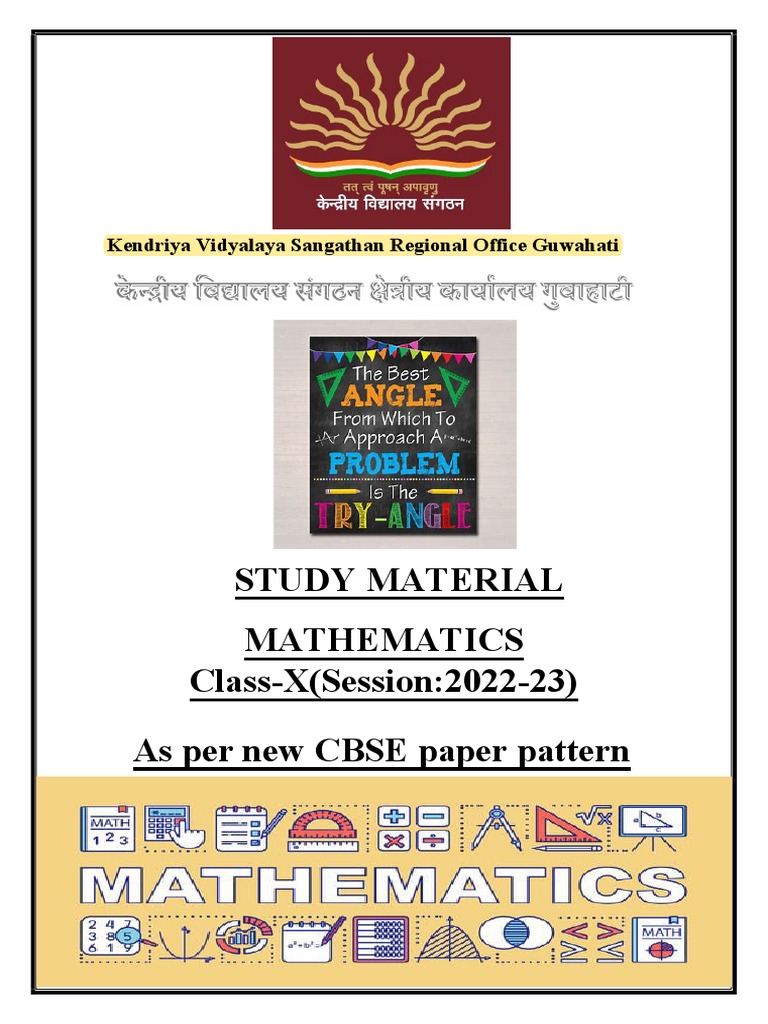 Study Material Class X Maths | PDF | Circle | Sphere