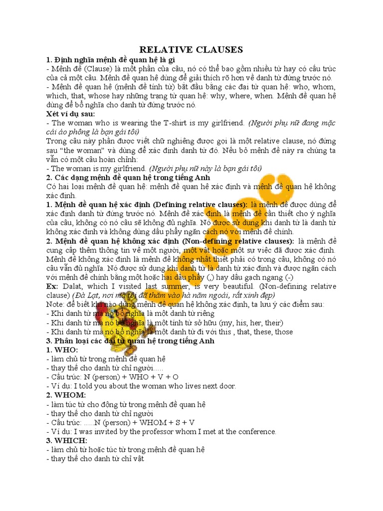 Unit14 RELATIVE CLAUSES | PDF