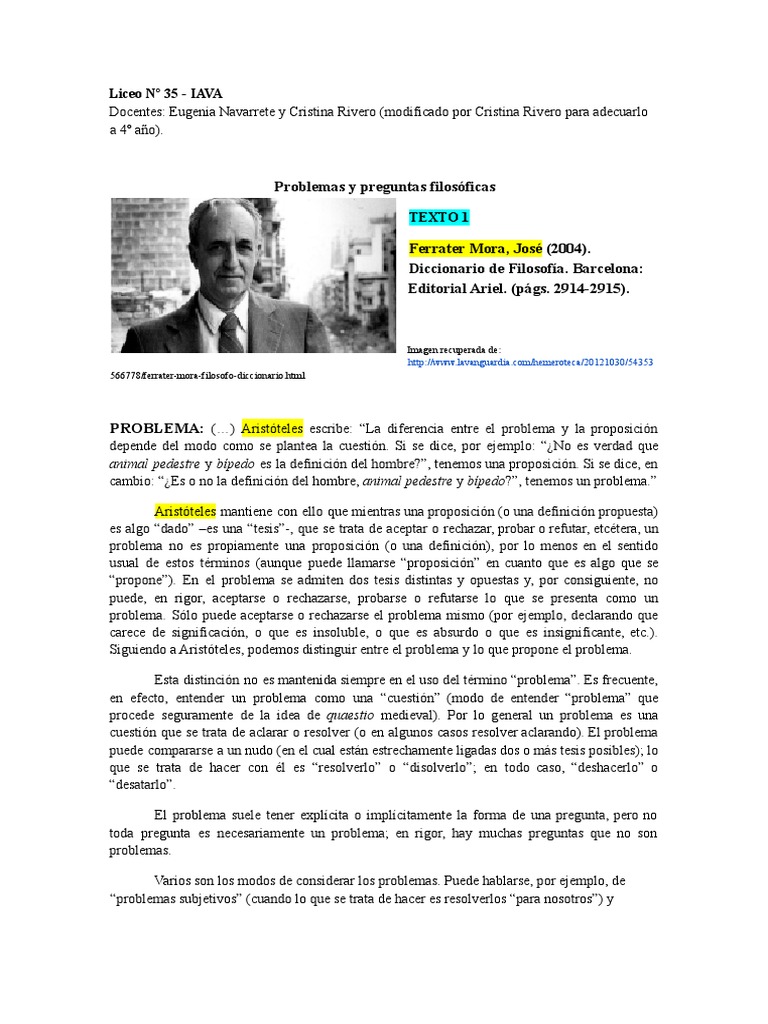 3 - Actividad Nº3 - Problemas y Preguntas Filosóficas - Docx | PDF ...