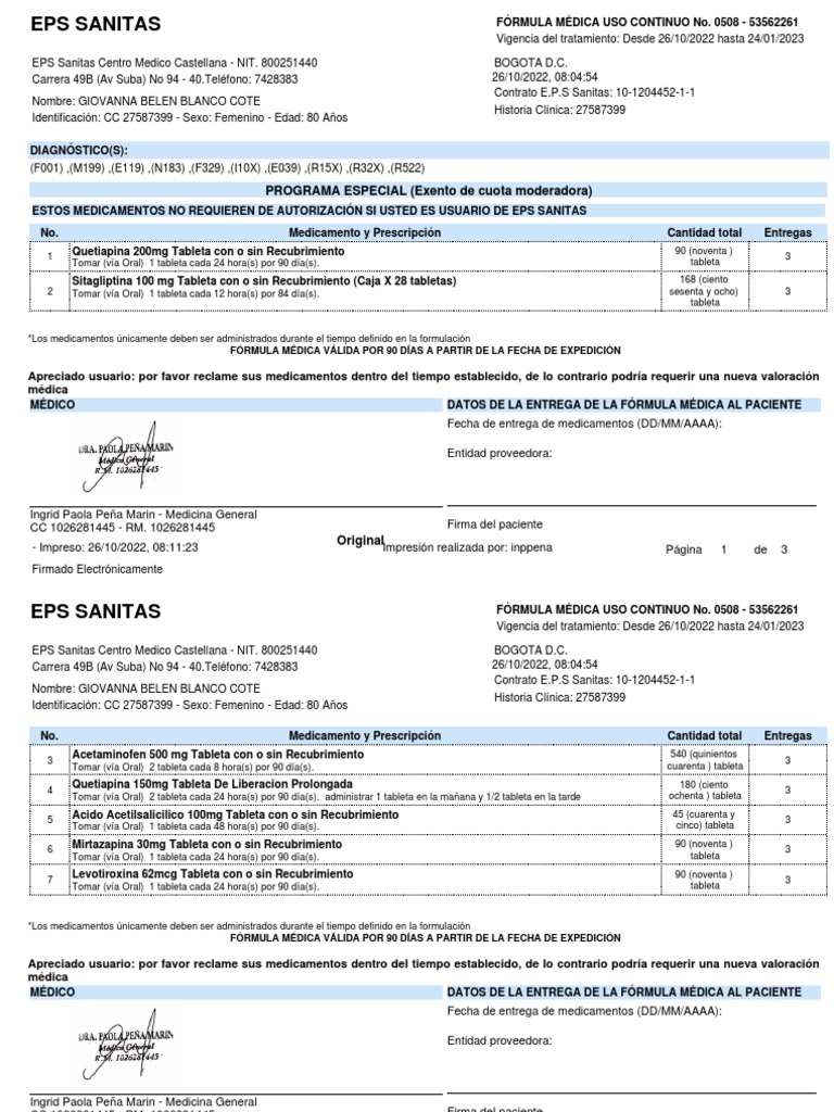 FORMULA | PDF | Medicamentos con receta | Tableta (Farmacia)