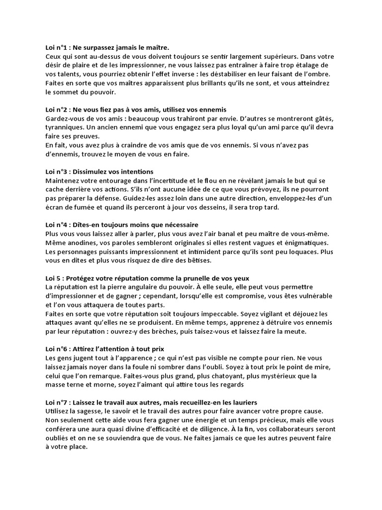 48 Lois Du Pouvoir | PDF | Droit