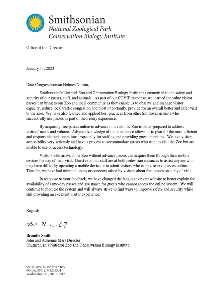 NZCBI Reply To Holmes Norton Visitor Pass Inquiry - 2023 - 01 - 11 ...