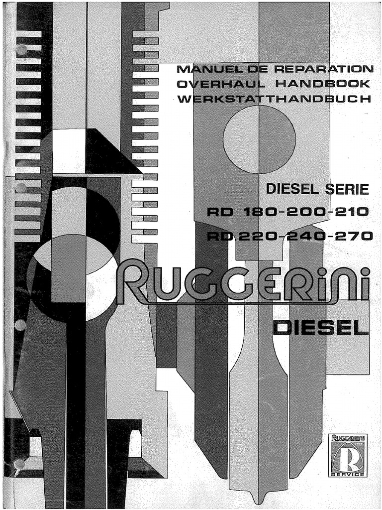 Ruggerini RD 180 Overhaul Manual | PDF