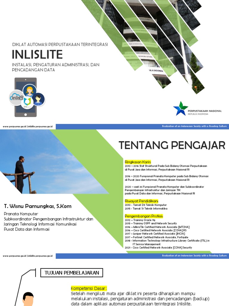 2 Diklat - Inlislite - Instalasi - Pengaturan - Pencadangan - 2021 | PDF