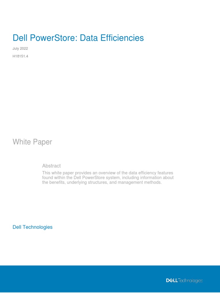 h18151 Dell Powerstore Data Efficiencies | PDF | Cache (Computing) | File System