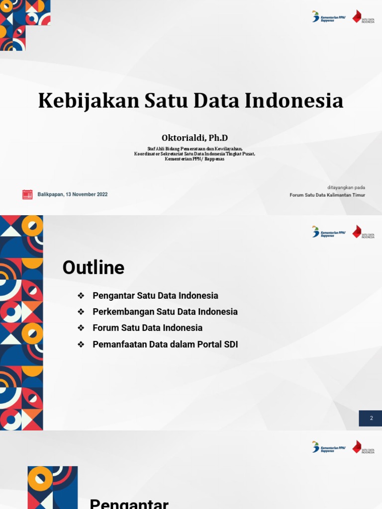 Satu Data Indonesia | PDF