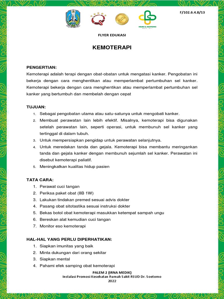 Panduan Kemoterapi untuk Pasien Kanker | PDF