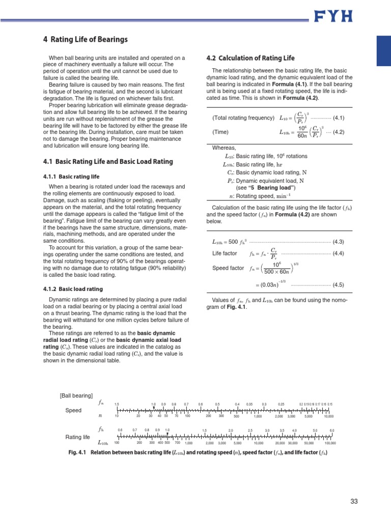 Rating Life of Bearings | PDF | Bearing (Mechanical) | Belt (Mechanical)