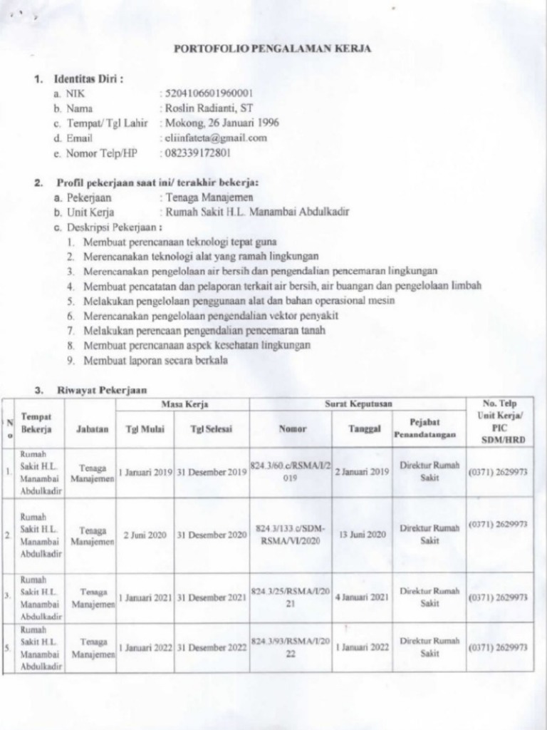 Portofolio Pengalaman Kerja - 11zon - 11zon | PDF