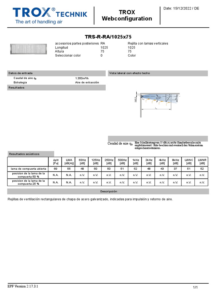 TROX TRS-R-RA - 1025x75 | PDF