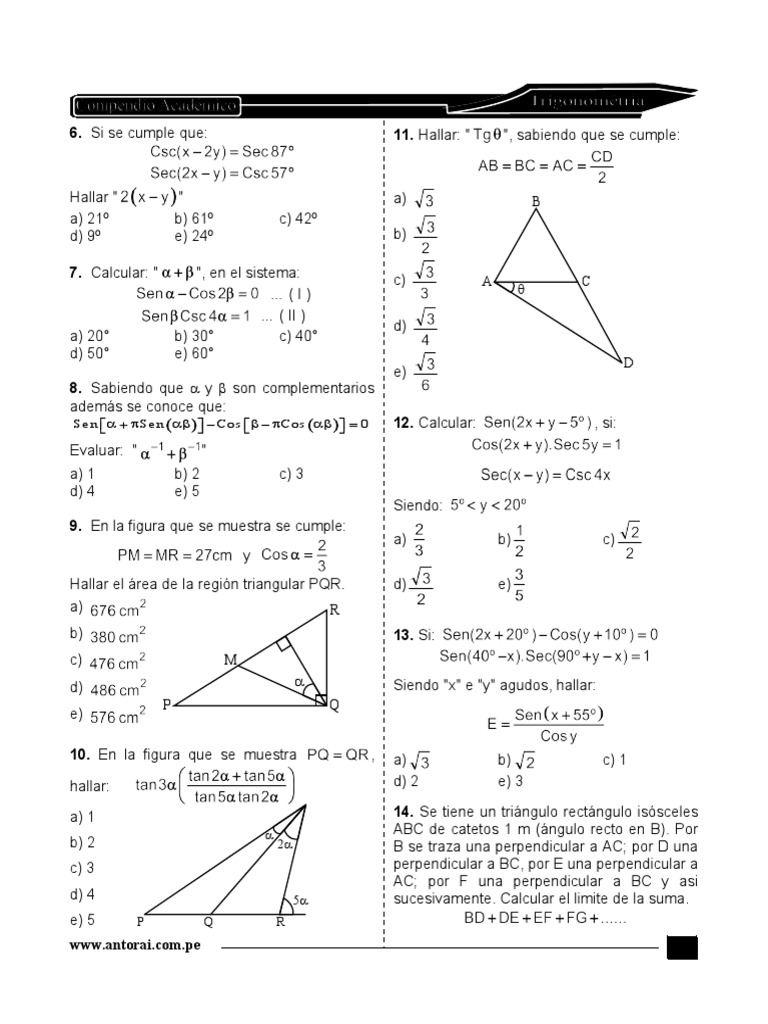 Libro Trigo Parte II, I | PDF | Triángulo | Geometría del plano euclidiano