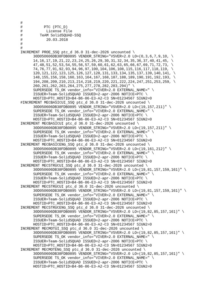 PTC D SSQ - Dat.template | PDF