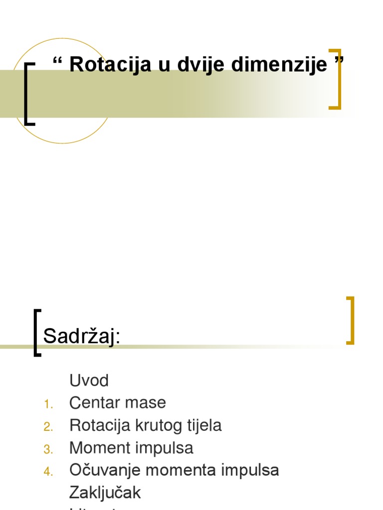 Rotacija U 2D | PDF
