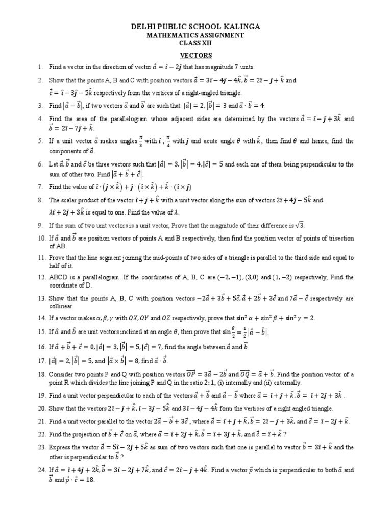 DPSK MATH Assignment 2022-23 Ch10 Ch13 | PDF | Line (Geometry) | Euclidean Vector