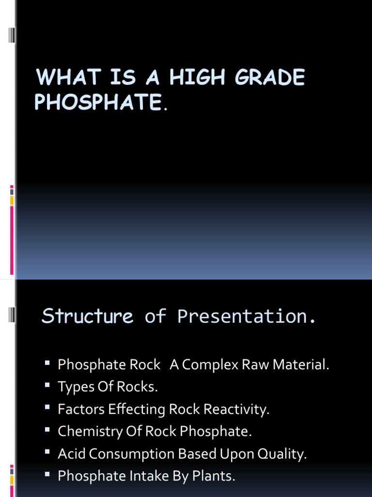 What Is A High Grade Phosphate | PDF | Rock (Geology) | Phosphate