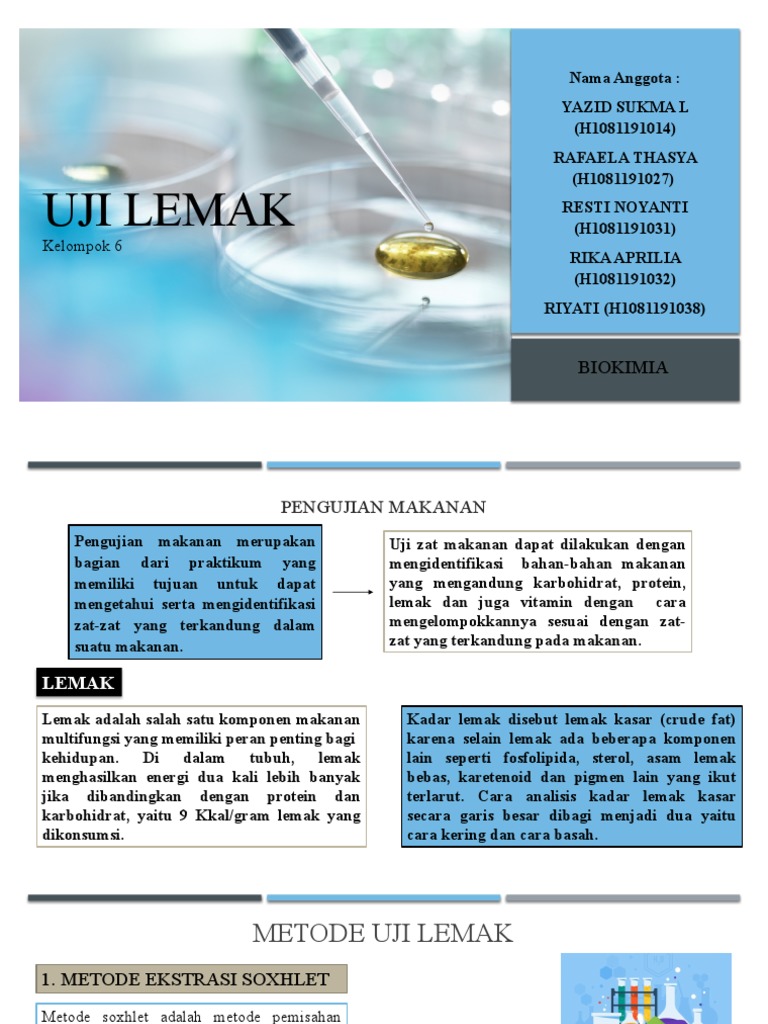 Kel.6 Uji Lemak | PDF