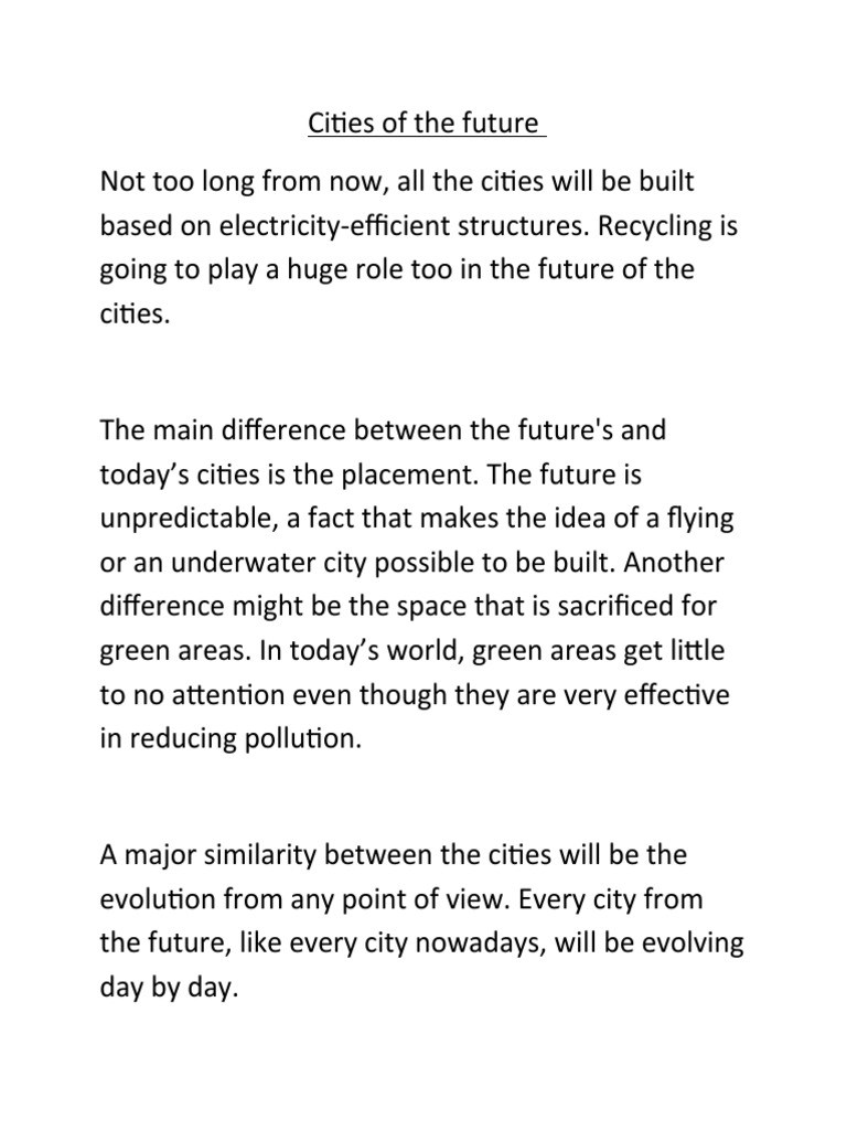 Future Cities: Eco-Friendly Innovations | PDF