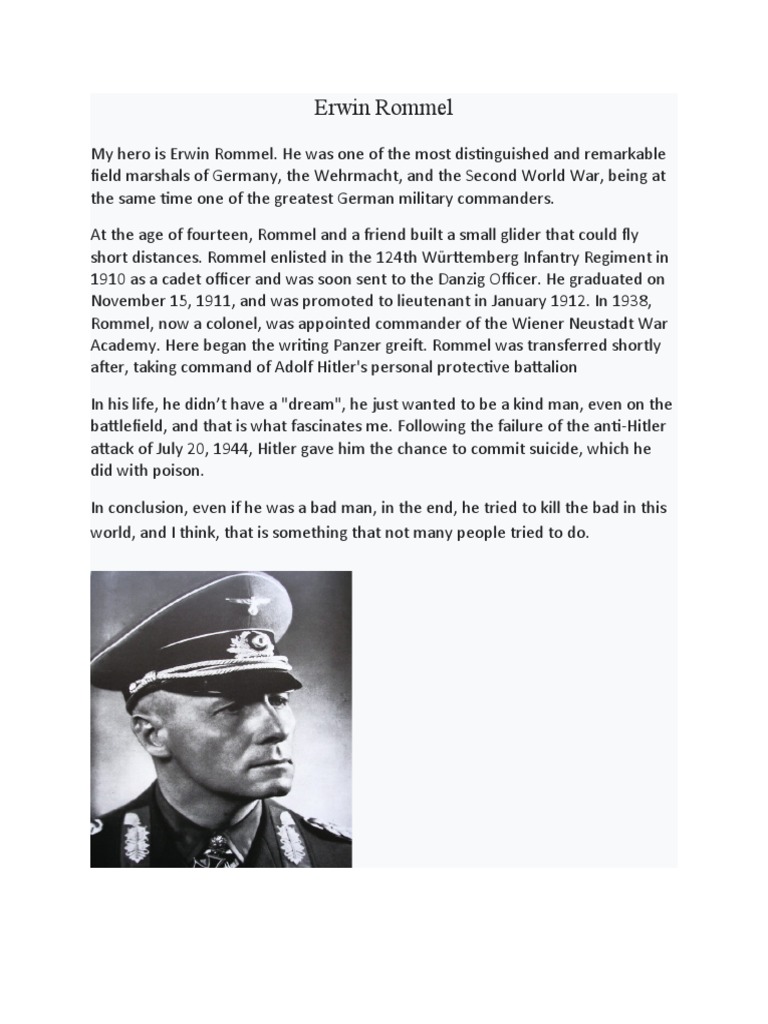 Erwin Rommel: WWII German Field Marshal | PDF | Classics