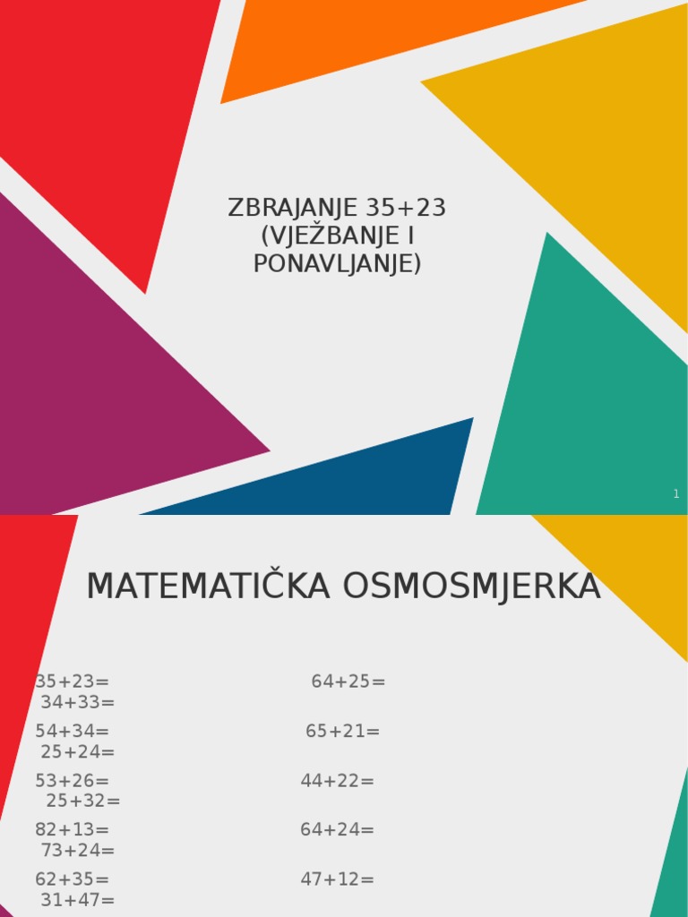 Zbrajanje 35+23 | PDF