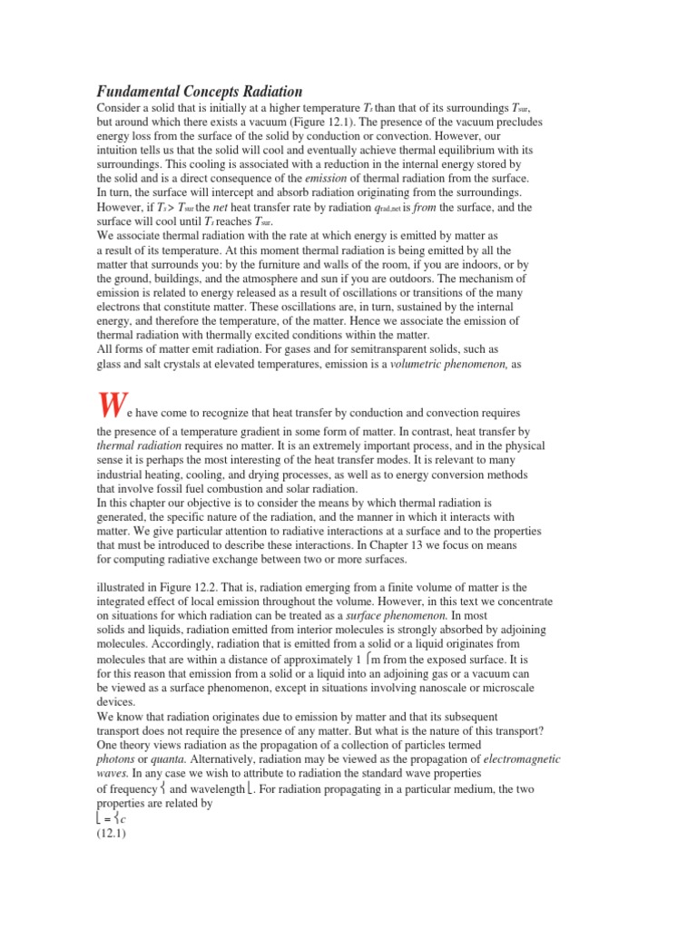 Concepts Radiation | PDF | Electromagnetic Radiation | Electromagnetic ...