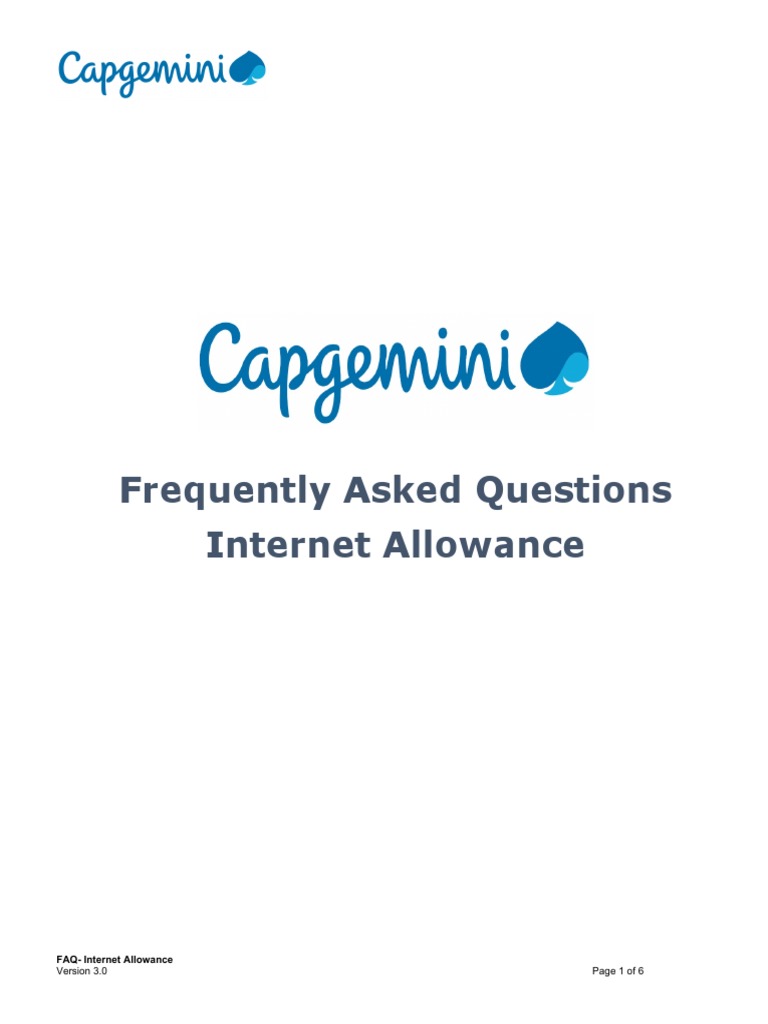Internet Allowance FAQ V3.0 | PDF | Invoice | Internet