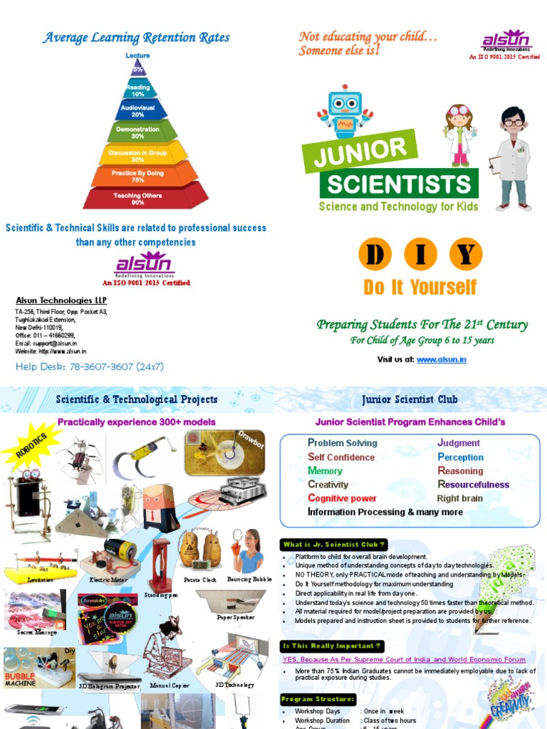 Junior Scientist Brochure | PDF | Science | Cognitive Science