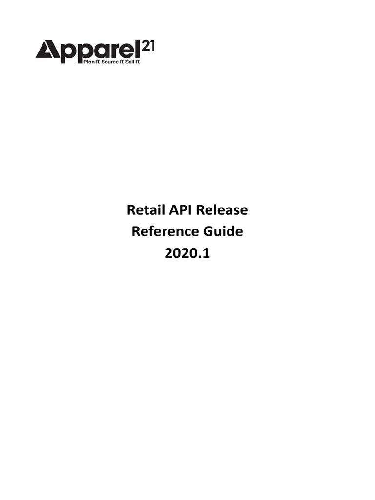 Retail API Guide - 2020.1 | PDF | Hypertext Transfer Protocol ...