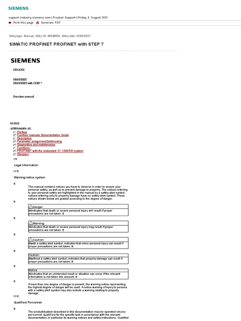 Profinet With Step 7 Simatic Profinet Profinet With Step 7 Id 49948856 ...