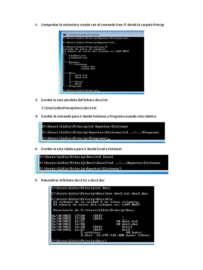 Ejercicios Comandos | PDF
