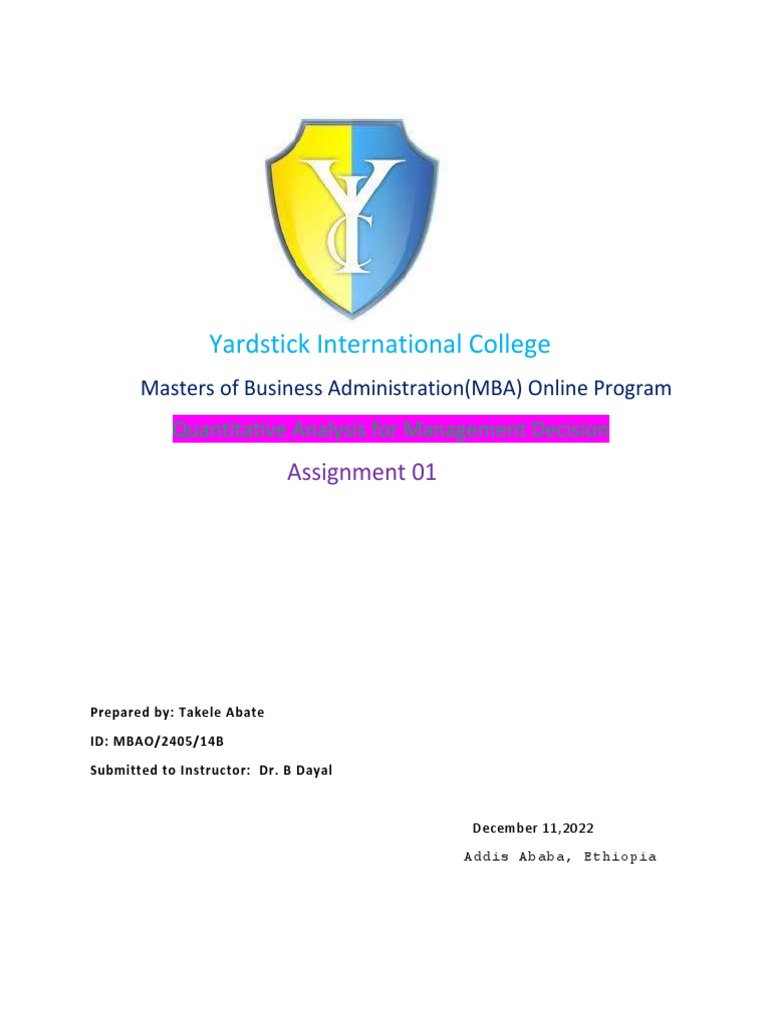 MBA Quantitative Analysis Guide | PDF | Human Resources | Inventory