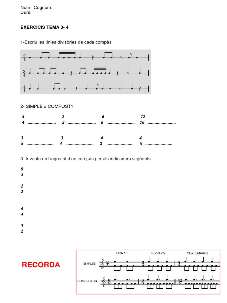 Exercicis Compàs | PDF
