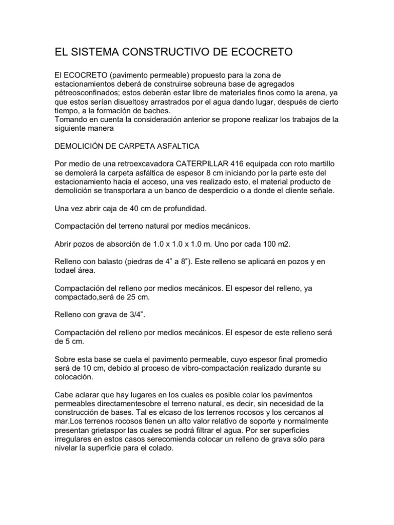 Ecocreto: Definición y Precio | PDF | Agua | Naturaleza