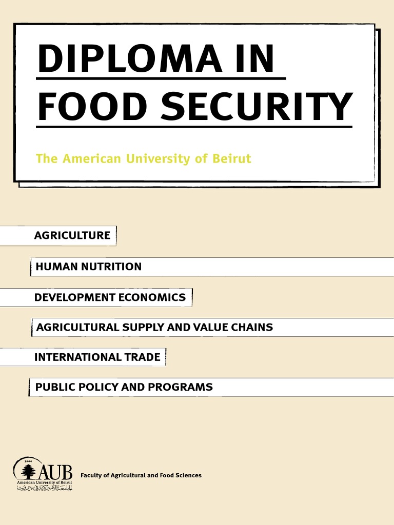 Brochure - Diploma in Food Security at The American University of ...